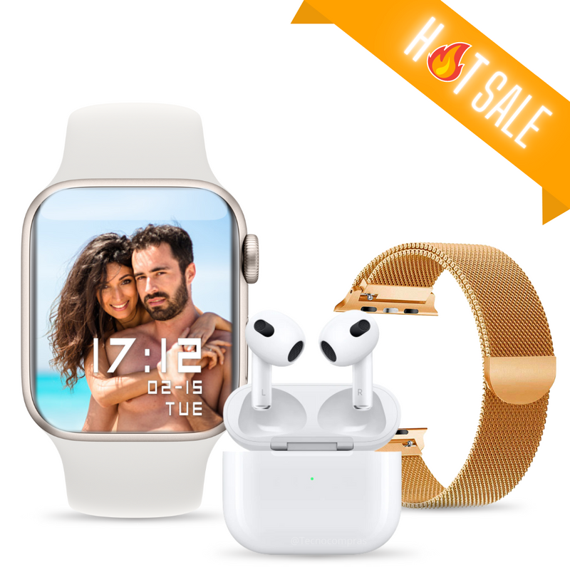 ¡OFERTA! Smartwatch 9 Pro + Correa Metálica + Pods Ultimate